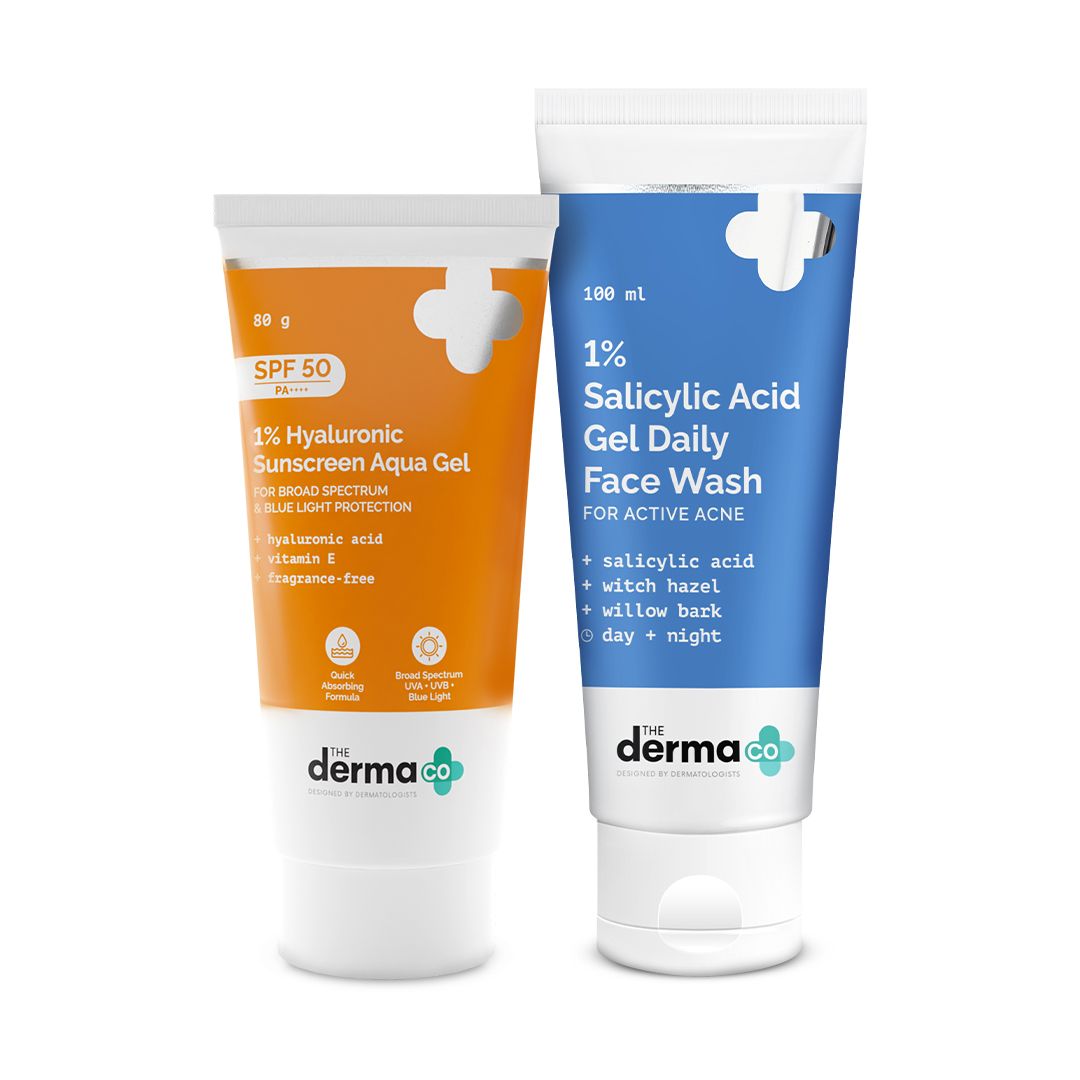 Cleanse & Sun Protect Combo | Face Wash and Sunscreen – The Derma Co