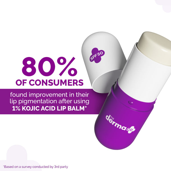 1% Kojic Acid Lip Balm with Alpha Arbutin & Hyaluronic Acid with SPF 5 ...