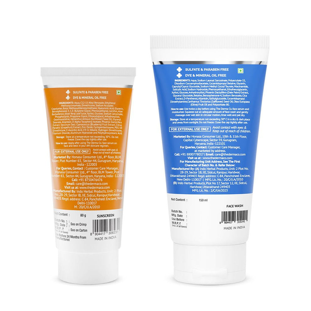 Anti-Acne Cleanse & Protect Duo – The Derma Co
