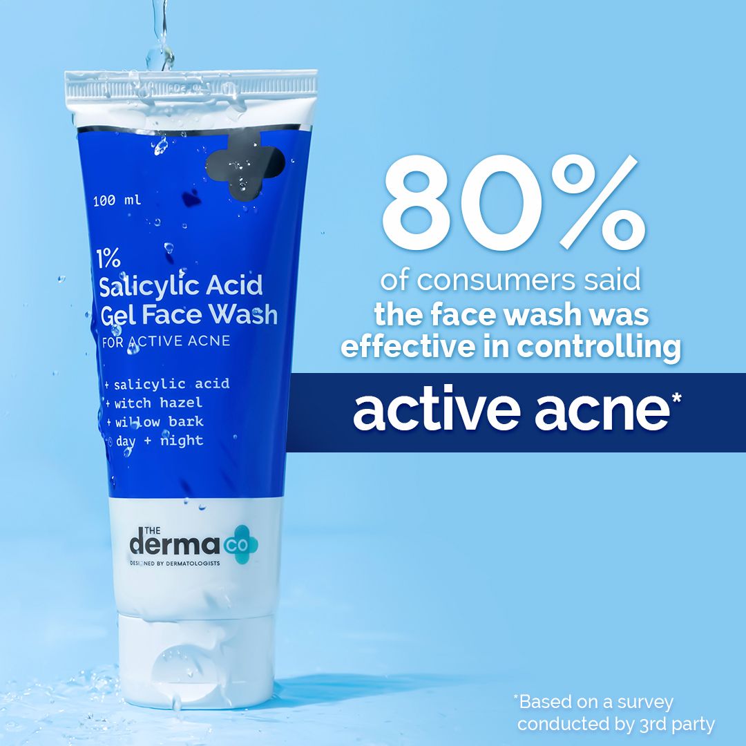 1% Salicylic Acid Face Wash Gel for Acne -100ml | The Derma Co