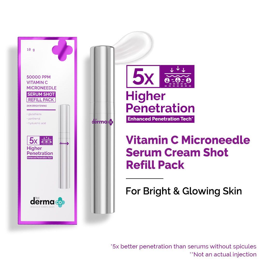 50000 PPM Vitamin C Microneedle Serum Shot Refill Pack - 10g – The Derma Co