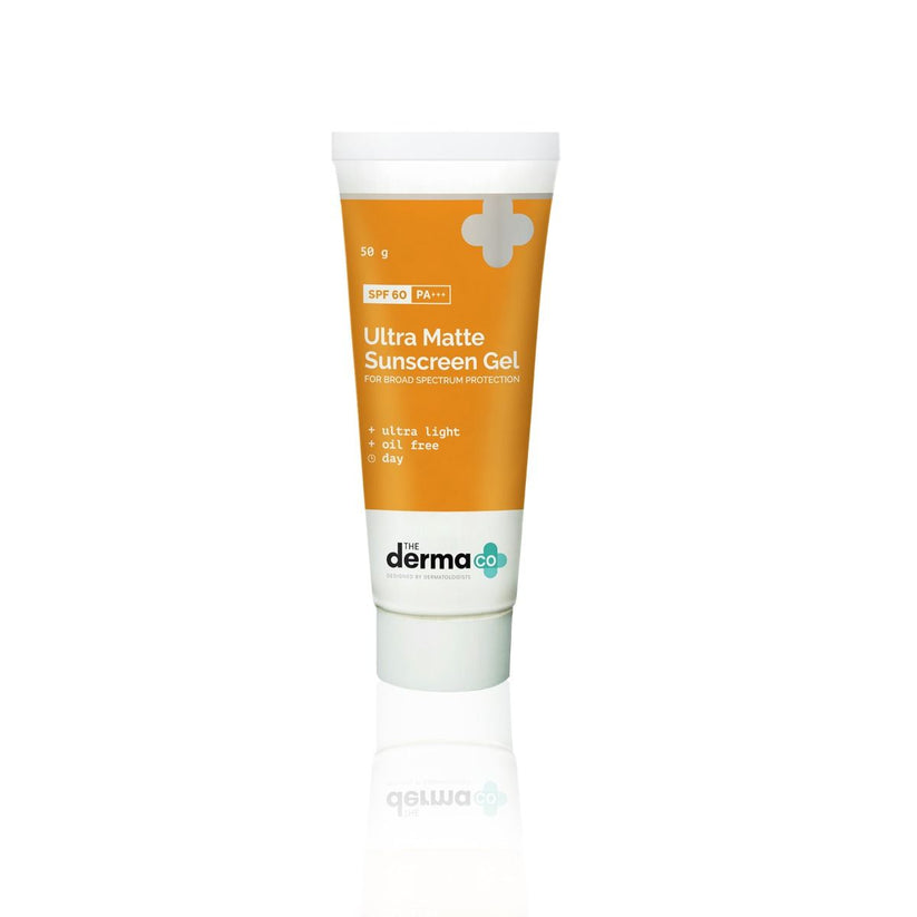 Ultra Matte Sunscreen Gel With SPF 60 -50g | The Derma Co
